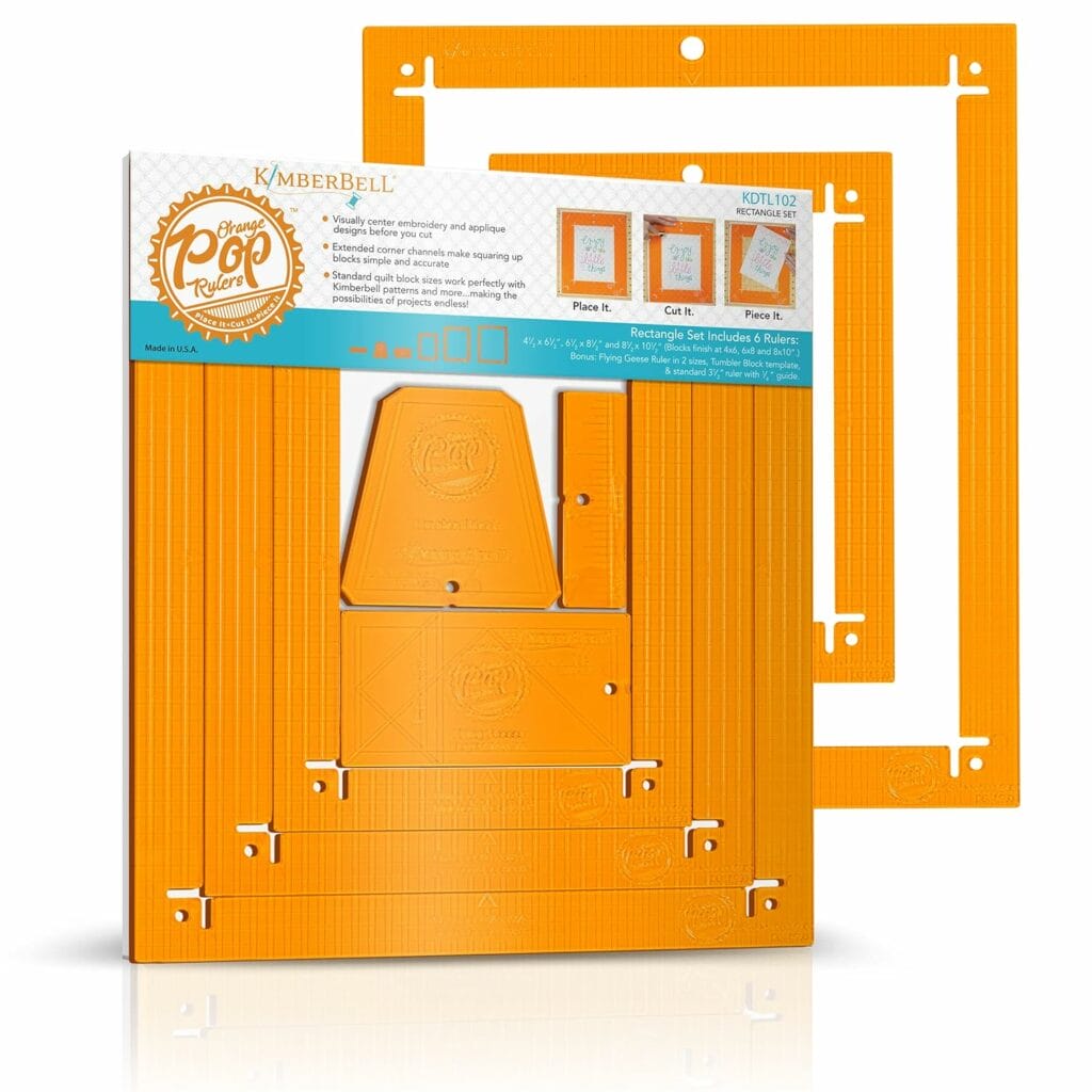 Orange Pop Rulers, Rectangle Set | Kimberbell