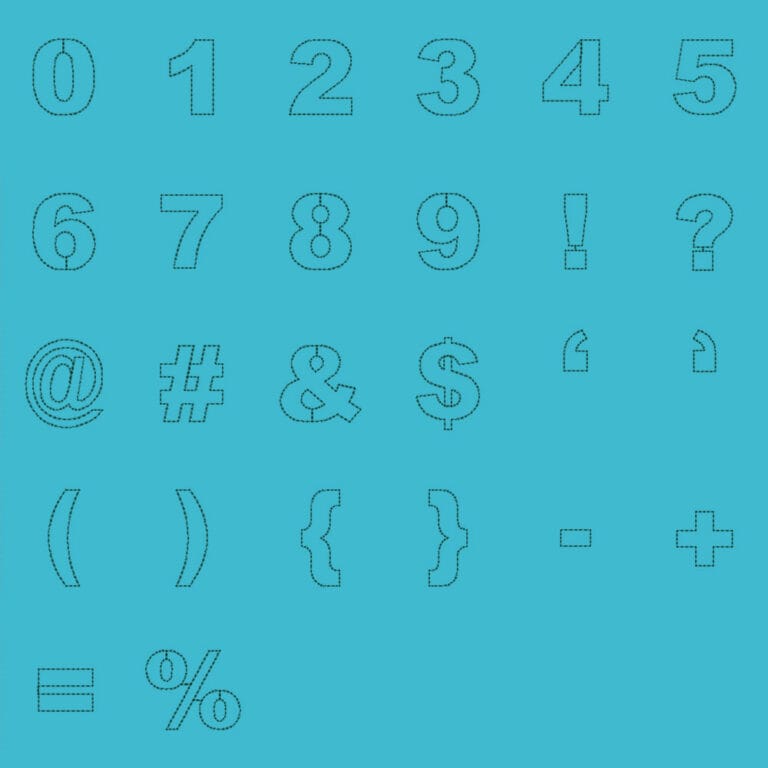 Bitty Block Number and Symbol 1 | Kimberbell