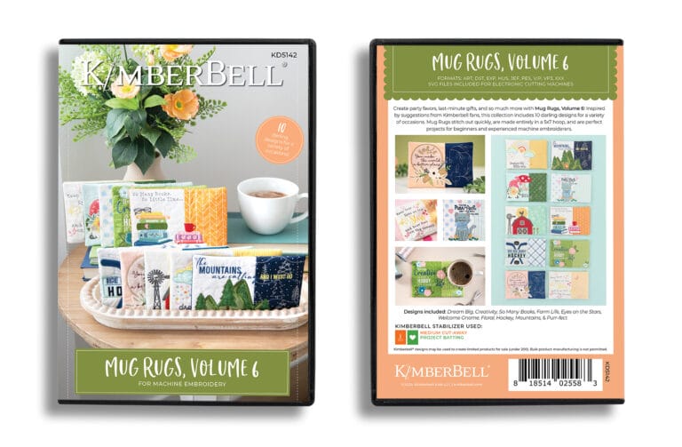 Mug Rug Embroidery Designs Vol. 6 | Kimberbell