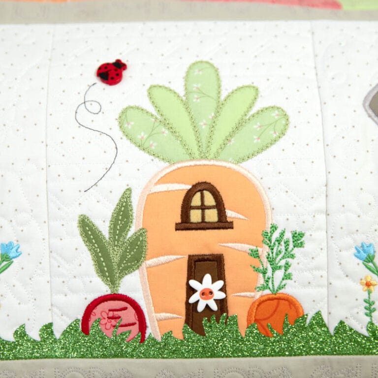 Hoppin Down the Bunny Trail Bench Pillow | Kimberbell