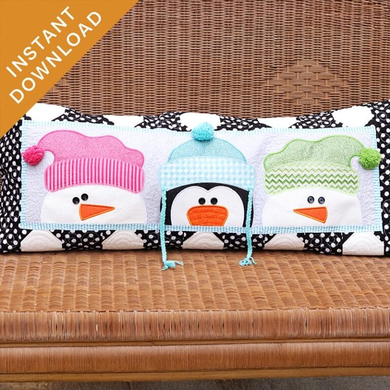 Winter Whimsy Bench Pillow (Digital Download) | Kimberbell